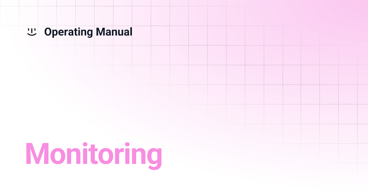 Monitoring | Operating Manual